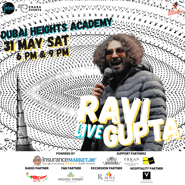Ravi Gupta Live in Dubai - 2025 Comedy Events Dubai Heights Academy